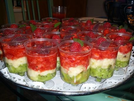 Recette Verrines de fruits frais - Contenu