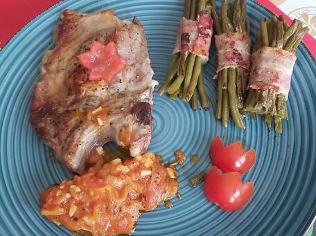 Recette Petite côtelette et ses légumes - Contenu